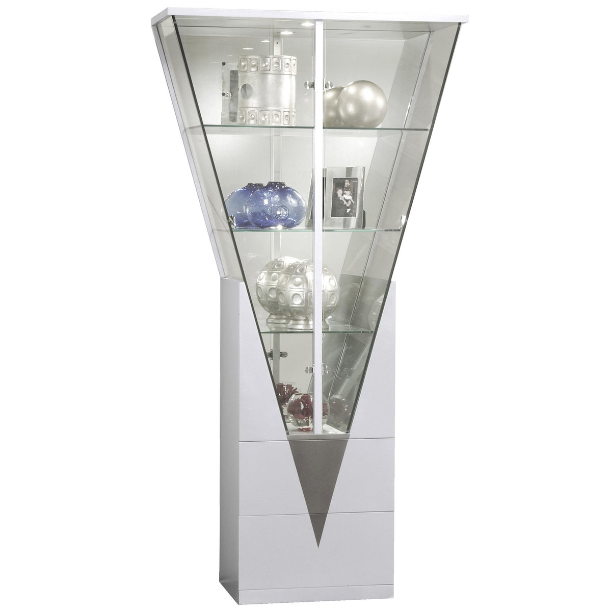 Triangular Curio – Gallery Furniture of Central Florida